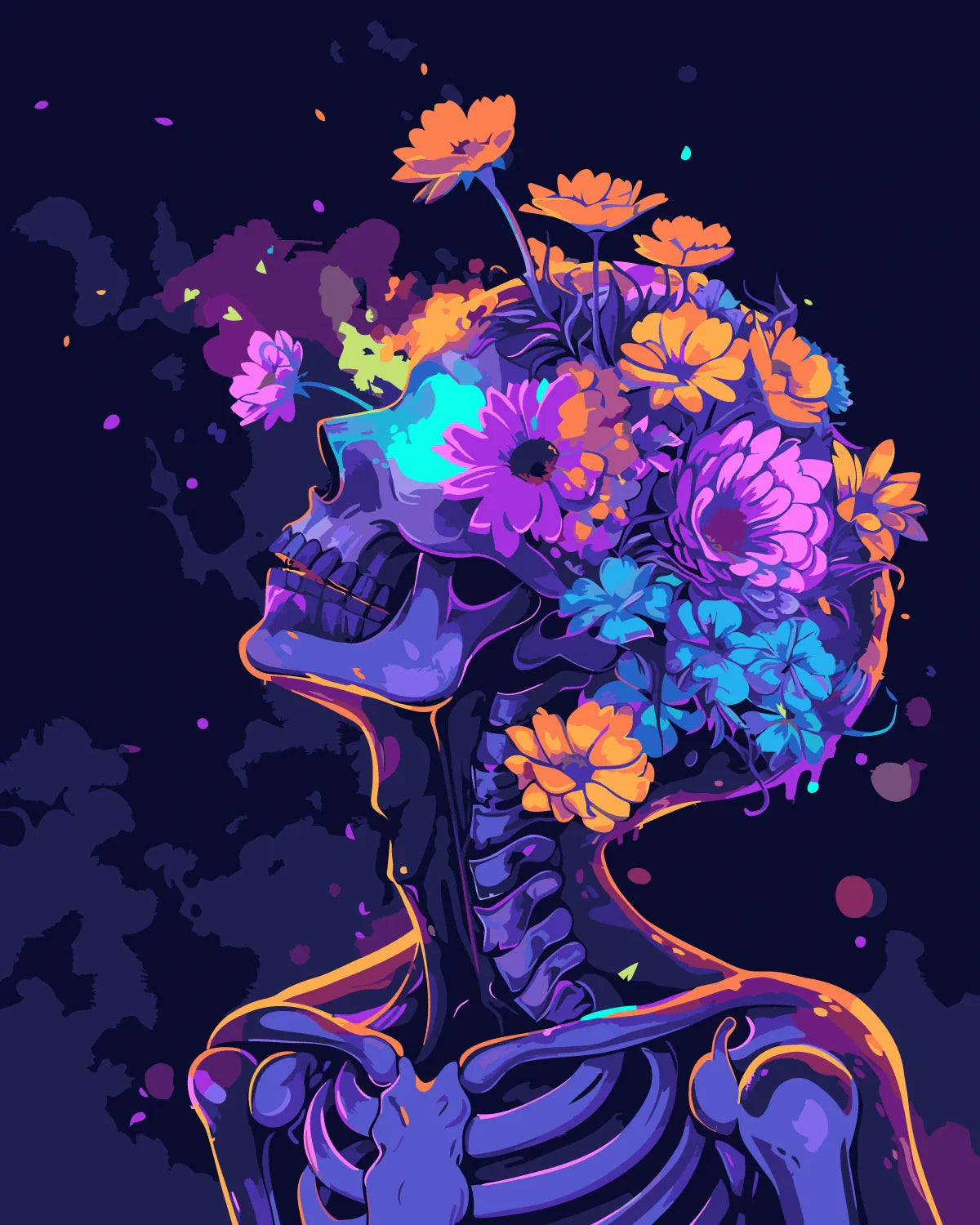 Skeleton Paint by Numbers | Skull & Anatomy Art Kits – Page 2 – ArtSpark