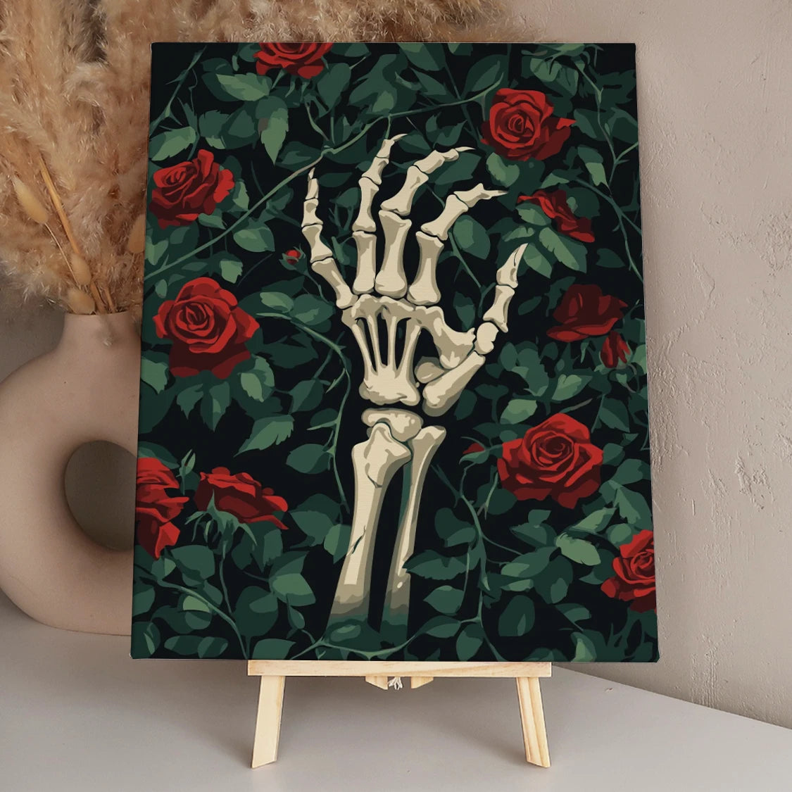 Roses and Ruins - Paint by Numbers Kit | Gothic & Nature-Inspired Art ...